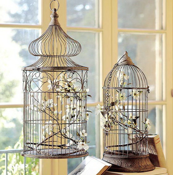Decoration of decor or how to use a cage for birds in the interior ...